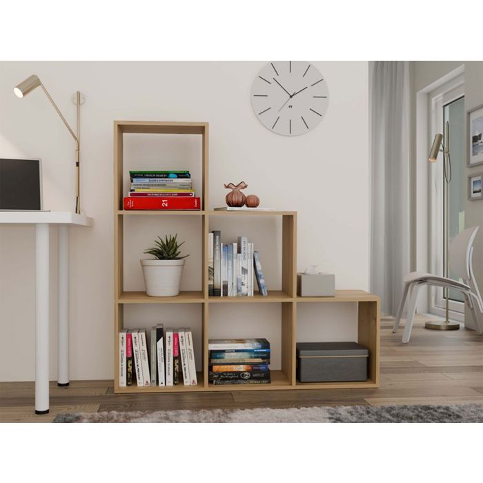 Étagère escalier avec 6 étagères - STEPI - 115 cm - chêne artisanal ...