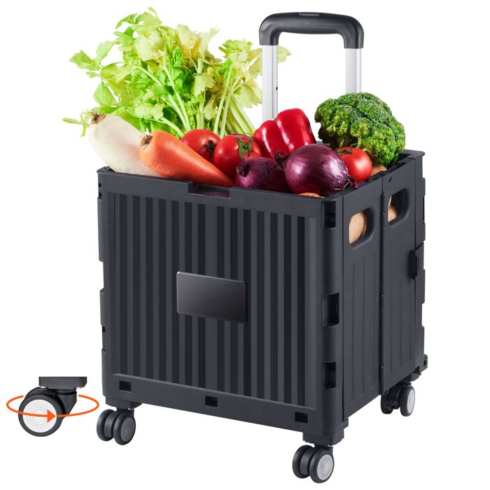 Chariot Utilitaire Pliable-Duoku-Chariot à Roulettes Portable-avec ...