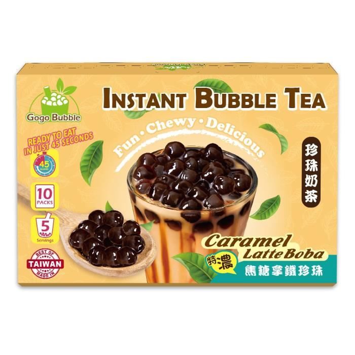Caramel Latte Boba Instant Bubble Tea Kit (5/Pack) The Ultimate DIY Kit ...