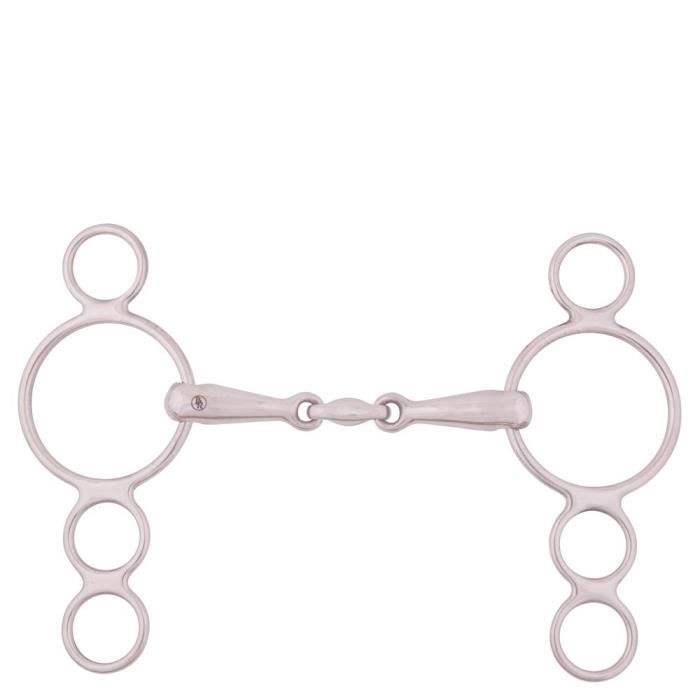 Mors 4 anneaux pour cheval réglable double brisure inox BR Equitation ...