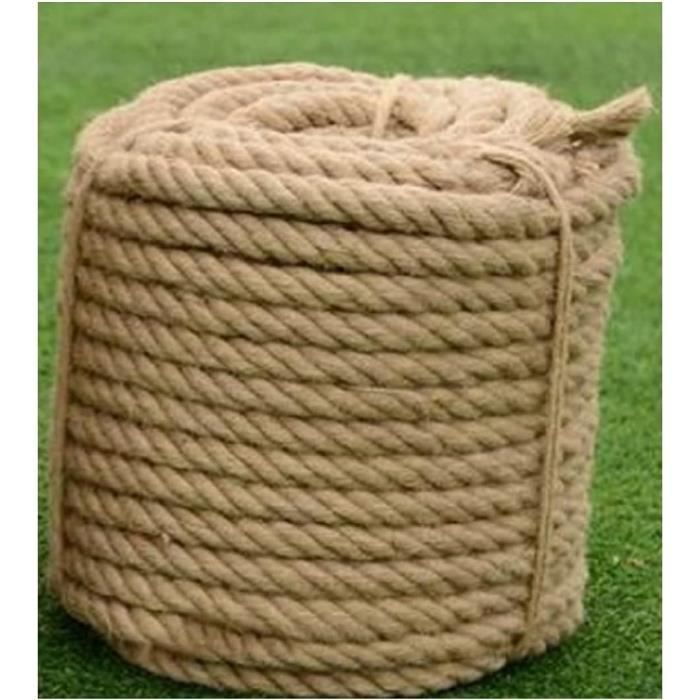 Corde Nautique Corde De Jute Naturelle 16Mm Corde De Chanvre Corde De ...