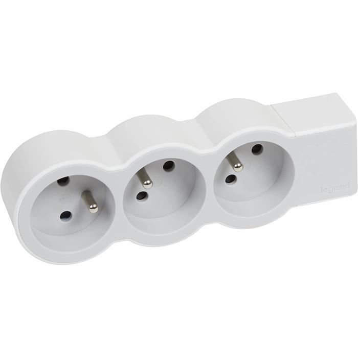 AJW-Rallonge multiprise extra-plate avec 3 prises de courant avec terre ...