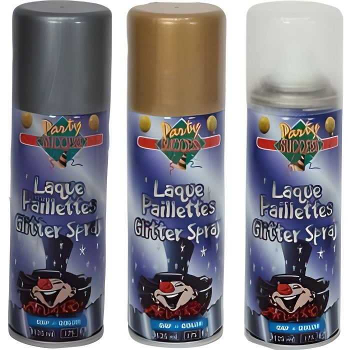 Spray paillettes pour cheveux - Argent - Effet brillant garanti ...