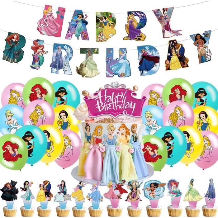 Deco Anniversaire Princesse, 37 Pcs Anniversaire Princesse Décorations ...