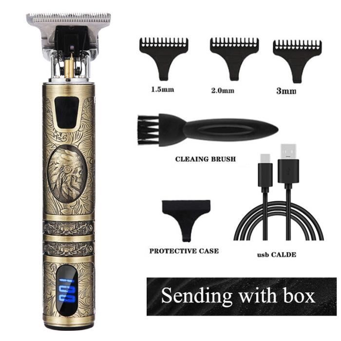 TONDEUSE CHEVEUX Tondeuse Professionnelle Sans Fil T9 Pour Hommes Rasoir Électrique Pour Couper ...