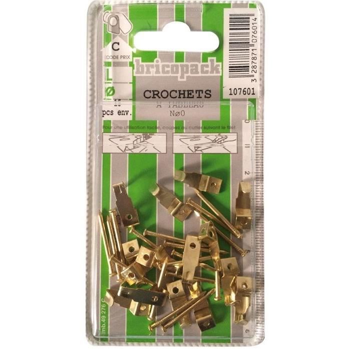 BRICOPACK - Crochet à tableau N°0 blister de 15 pièces - Cdiscount ...