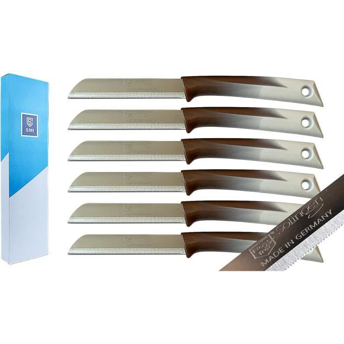 6 Pièces Set Couteau Office Lame Dentelée Solingen Couteau À Éplucher ...