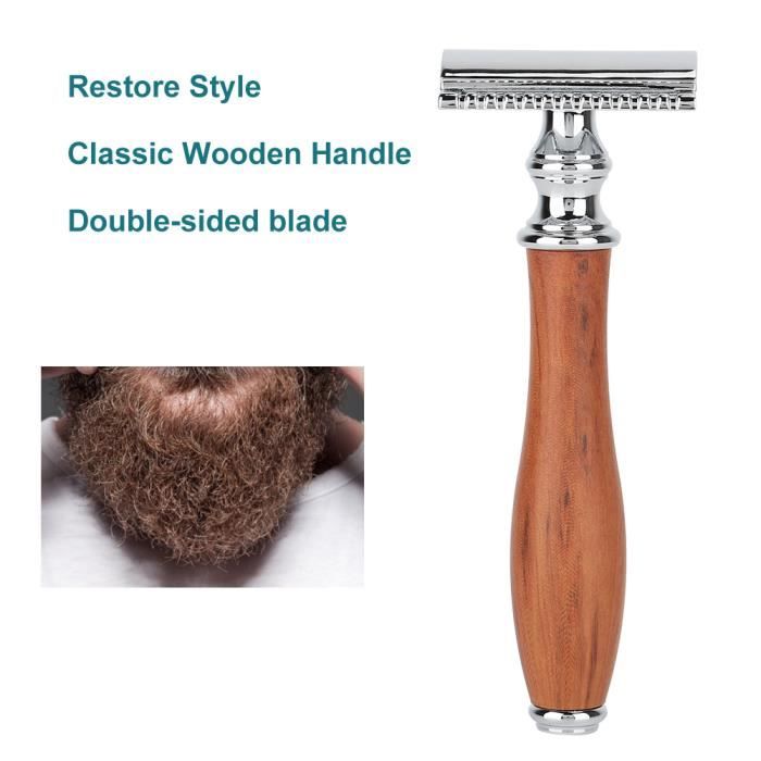 ESTINK rasoir à manche en bois Restaurer le style classique manche en ...