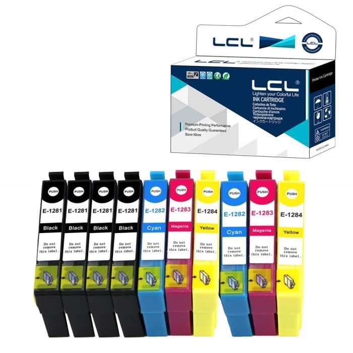 LCL Cartouche d'encre Compatible T1285 T1281 T1282 1283 T1284 (4Noir ...