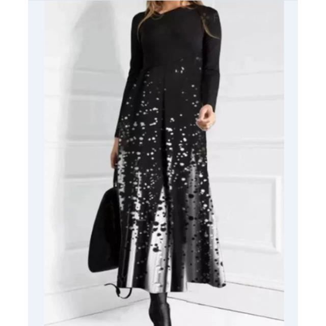 Robe,Robe longue en coton pour femmes,élégante,col en v,ligne a,Vintage ...