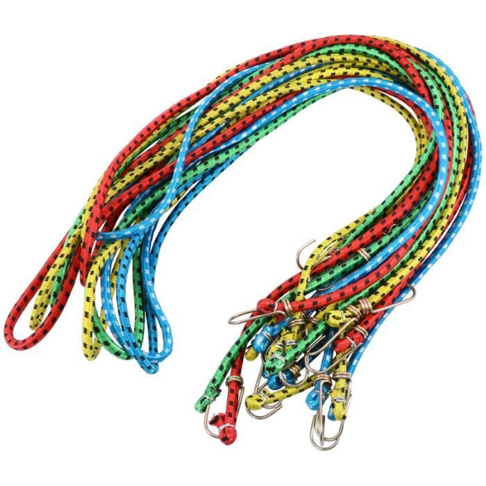 10 pièces corde à bagages élastique vélo crochets de cyclisme sangles ...