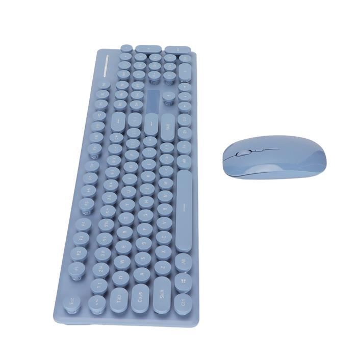 Pwshymi Ensemble de clavier sans fil Combo Clavier Souris 104 Touches ...