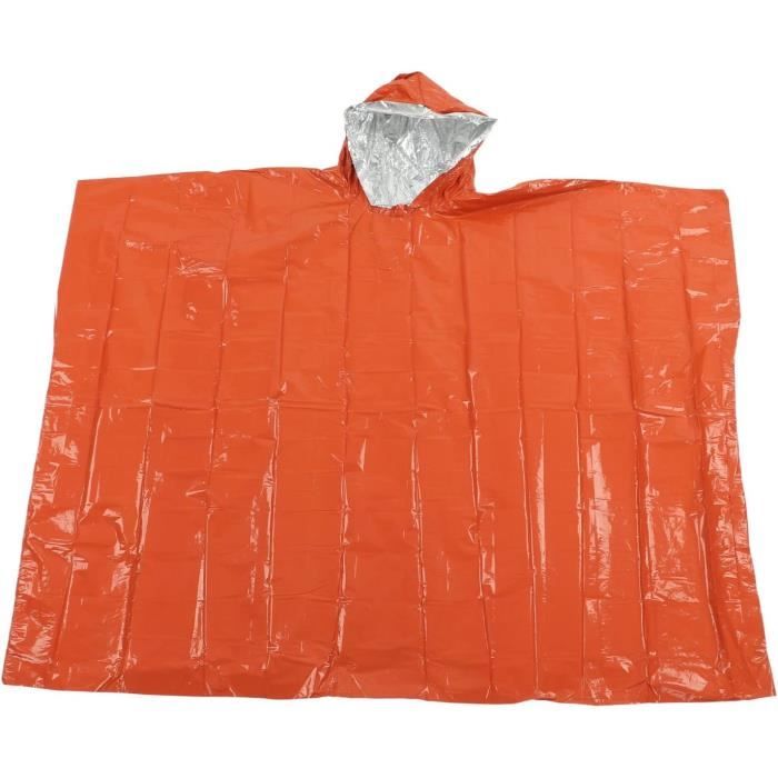 Poncho De Survie D'Urgence Poncho D'Isolation Imperméable Équipement D'Extérieur Surface ...