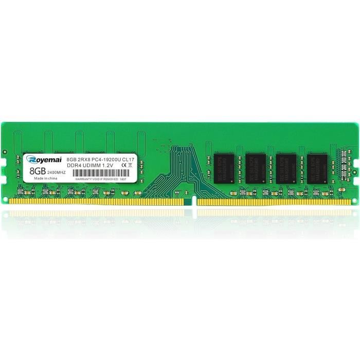 Ddr4 Mémoire Ram 8 Go Ddr4 Pc4-19200U 2400 Mhz 288 Pin Udimm 1,2 V Cl17 ...