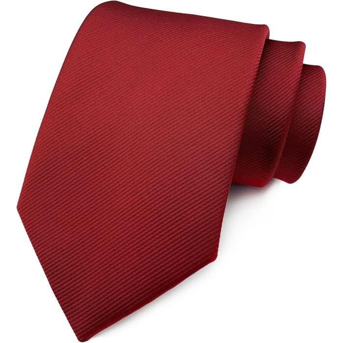 Cravate Élégante Pour Homme - TRAHOO - CRAVATE - Rouge - DLD0232 ...