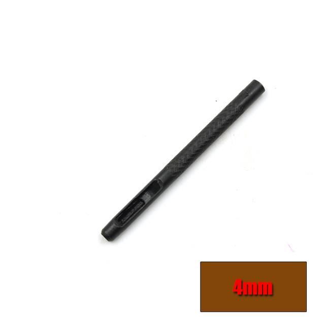 POINCON,4mm--Ensemble de poinçons creux en acier, joint en cuir, trou ...