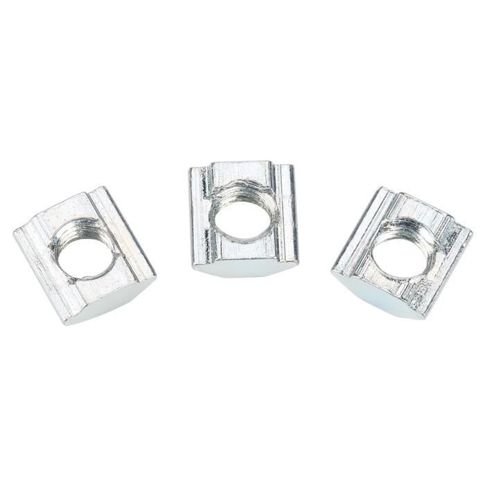 Écrou en T 50 pièces écrou de profil en aluminium, écrou à fente en T ...