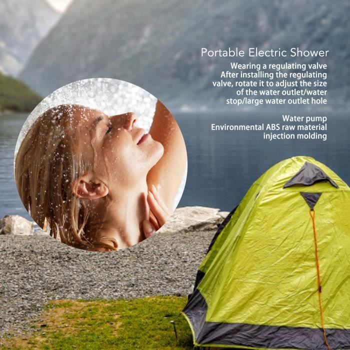 Douche portative KEENSO - Douche électrique portable - Gris argent ...