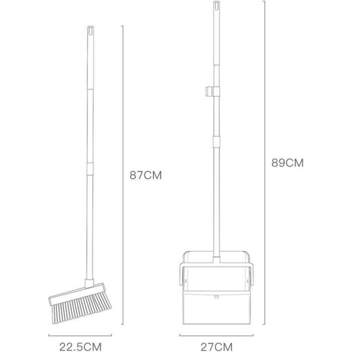 Vertical Broom Et Dustpan Set Simple Et Pure Color Mode Combinaison Des ...