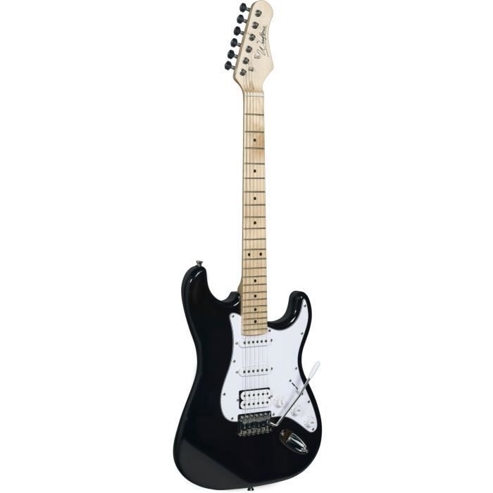 Guitare électrique - WOODBRASS - ST100 - Noire - Micros HSS - Touche en ...