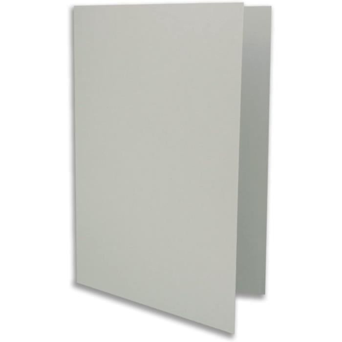 Lot De 10 Cartes Pliantes Din A5 - 14,8 X 21 Cm - Gris Clair - Avec ...