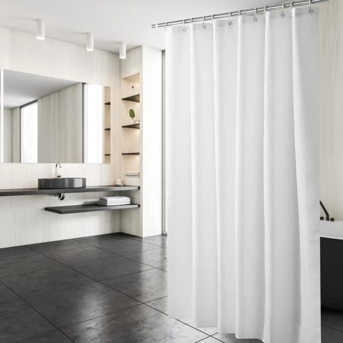 MSV Rideau De Douche Anti-moisissure - 180 X 200 Cm