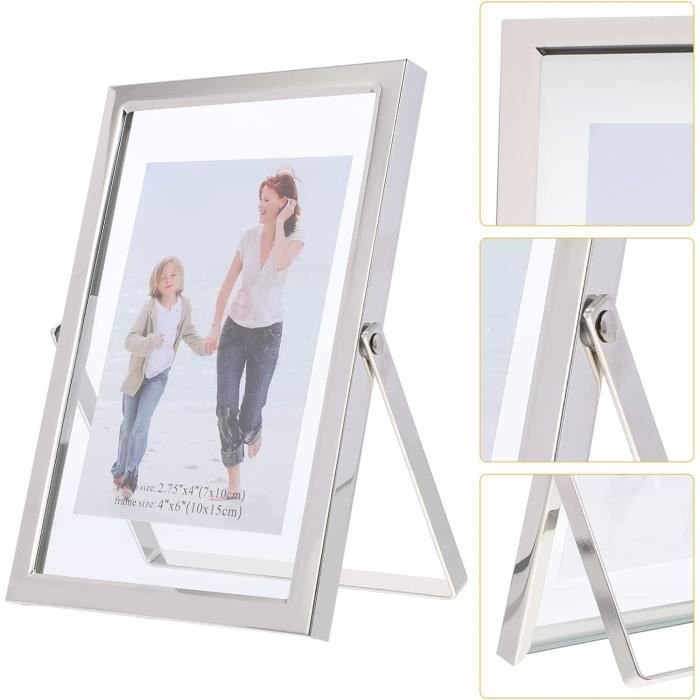 Cadre Photo Double Face en Verre 8X10 - Transparent - Cadre d'Oeuvre d ...