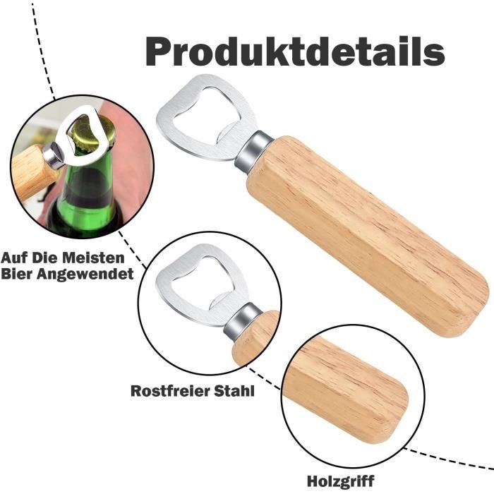 8 Pièces Décapsuleur Bois, Décapsuleurs Inoxydable, Design De La ...