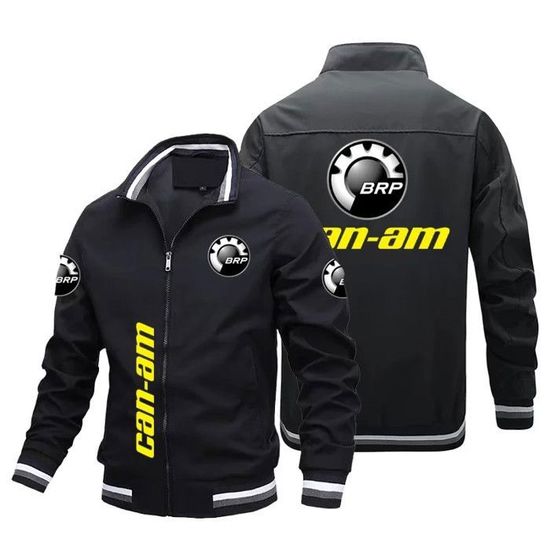 Jacket,hommes Harajuku Street jacket BRP can - am imprimé zip jacket ...