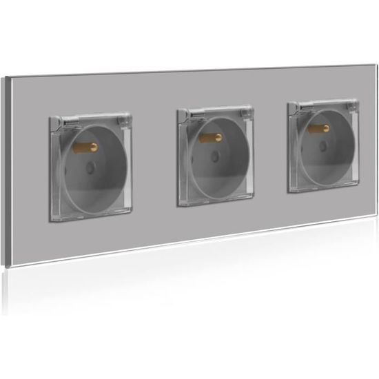 Prise Murale Avec Capot De Protection,16A Triple Prises De Courant ...