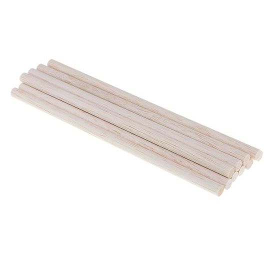 10pcs Bâtons En Bois Balsa Bâtonnets Bois Cheville Tige Art Artisanat ...