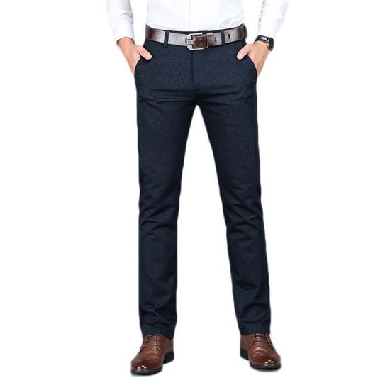 Pantalon Homme Chino Business Coupe Droite Stretch Pantalon Elegant ...