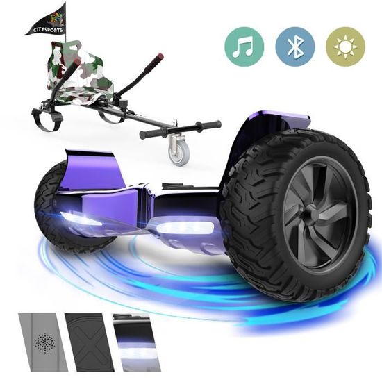 RCB Pack Hoverboard 8.5 Pouces Tout Terrain Hummer Bluetooth LED Violet ... RCB Pack Hoverboard 8.5 Pouces Tout Terrain Hummer Bluetooth LED Violet ...