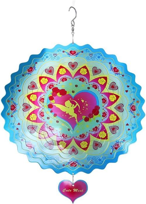 Moulin Vent Suspendu Sculpture De Vent 3D De 12 Pouces En Acier ...