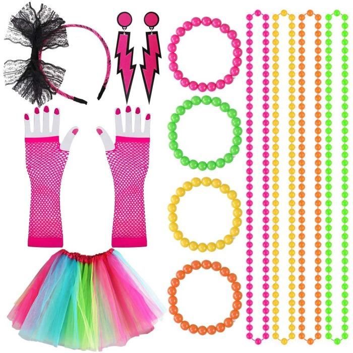 Années 80 Accessoires de Costume Contient des Boucles d'oreilles des ...