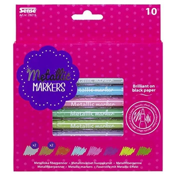 Jeu De Coloriage Q7ENL 28215 Stylos à colorier à pointe feutre Metallic ...