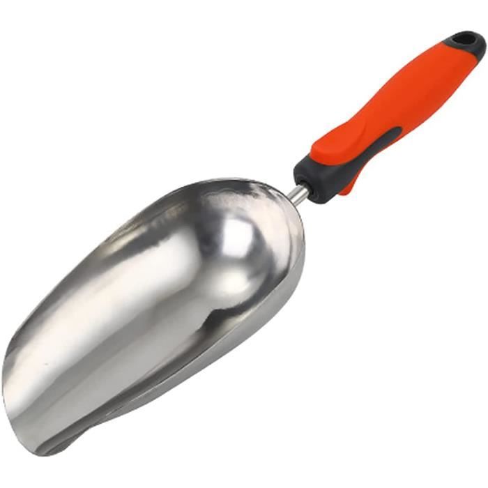 Pelle de jardin en acier inoxydable à tête ronde avec poignée en PVC ...