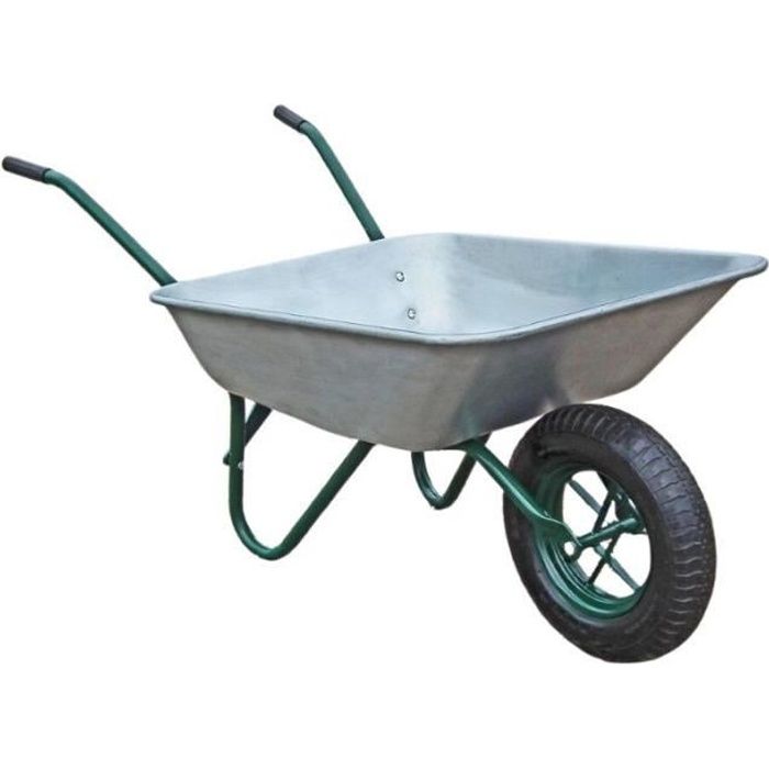 Brouette acier galvanisé de chantier 85L BDR 25017995 démontée ...