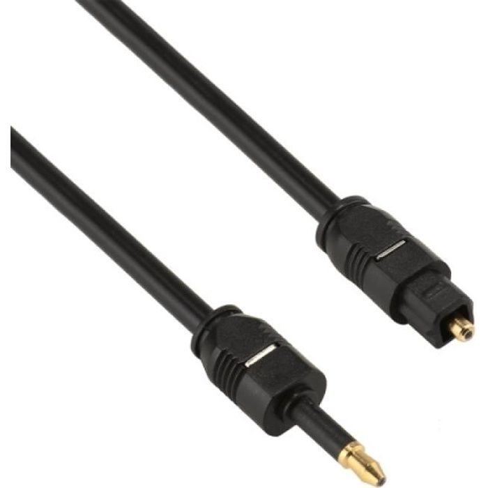 Cable - Connectique Tv - Video - Son - 1m OD4.0mm Toslink Mâle à 3.5mm ...