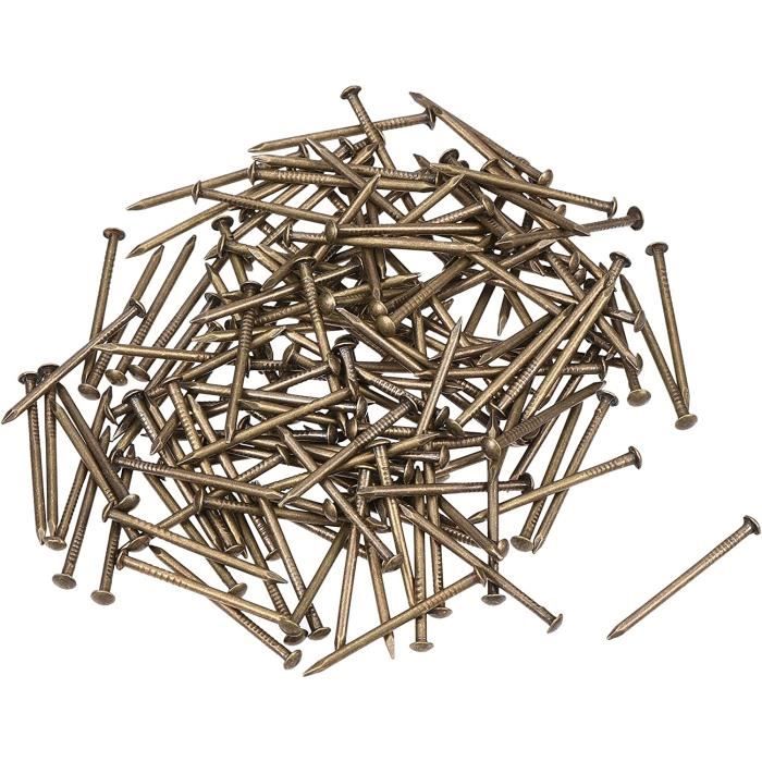 Sourcing Map Clou Petit Minuscule Laiton 1.2x20mm Bricolage Bois ...