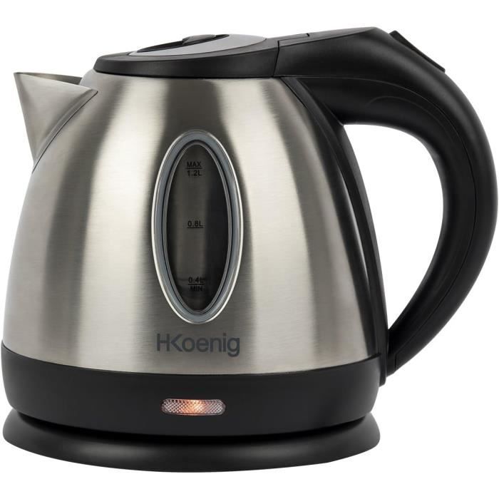 Bouilloire Électrique 1,2L Inox Bo12 Compacte Pratique 1630 W, Verre ...