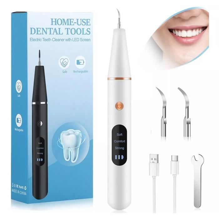 Hydropulseur dentaire - Jet dentaire de qualité dentaire, 5 embouts, 3 ...