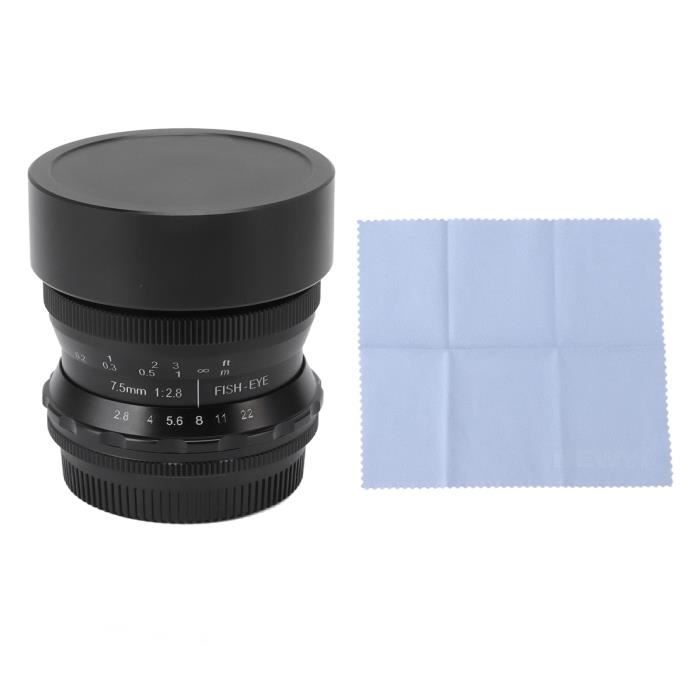 Duokon Objectif fisheye ultra grand angle 7.5mm F2.8 Ultra Grand Angle ...