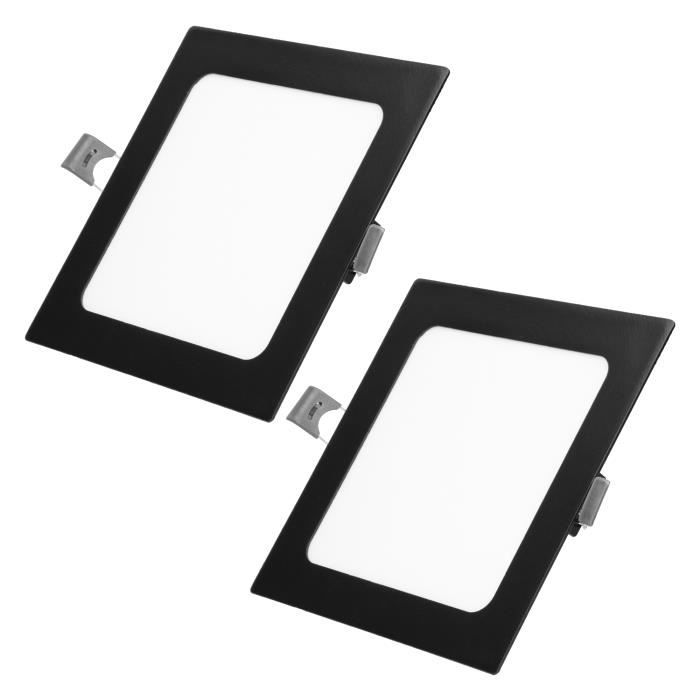 ECD Germany 2x LED Panel Spot Encastrable 9W, Remplace 50W, Halogène ...