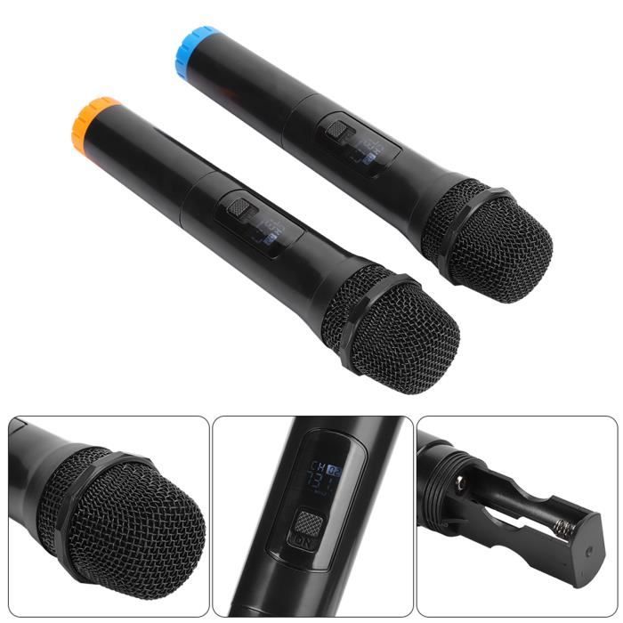 ROM Microphone Fil E6 Usb Vhf Double Micro Fil Portable Pour Karaoke ...