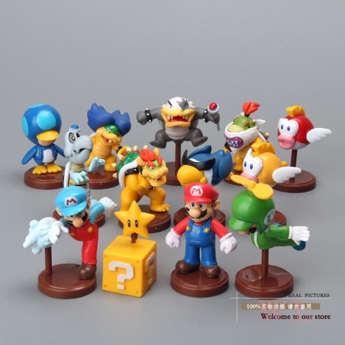 Lot de 13 Figurines Super Mario Bros Koopalings Bowser Blurp 3-5cm ...