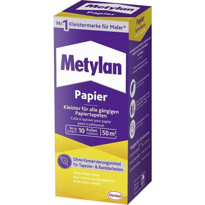 Metylan Papier Colle pour papier peint MPP40 125 g - Cdiscount Bricolage