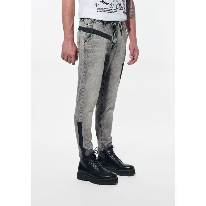 Jean relaxed cropped Homme KAZER Gris - Cdiscount Prêt-à-Porter