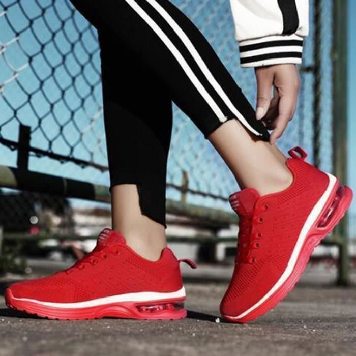 Basket Homme Femme Chaussures AIR Chaussures de sport - Rouge Rouge ...