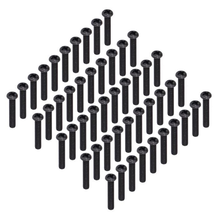 OMABETA Vis mécanique à tête cylindrique en acier 50pcs DIN 7985 vis à ...